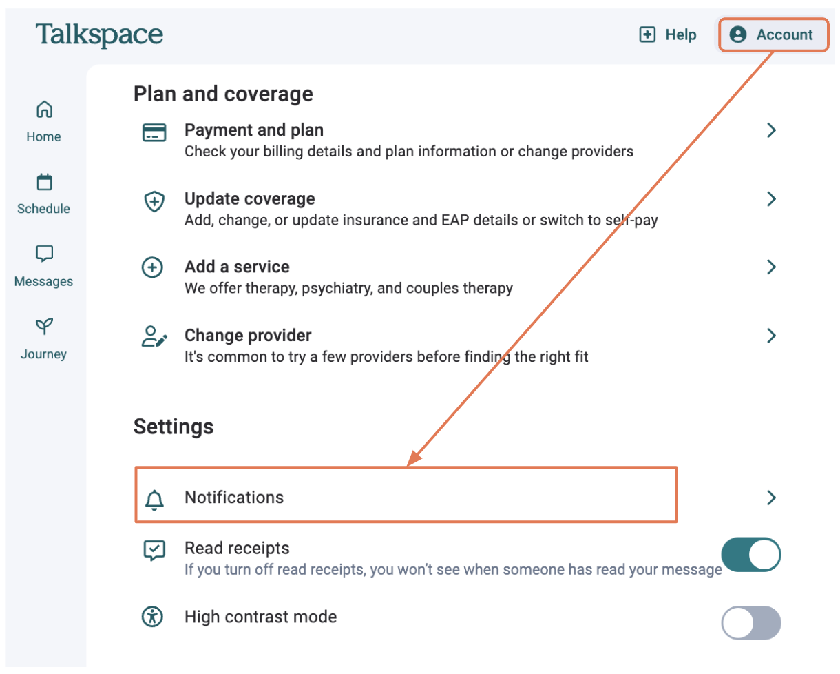 How Do I Adjust My Notification Settings? – Talkspace Help Center
